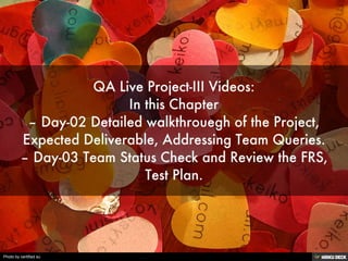 QA Live Project | PPT
