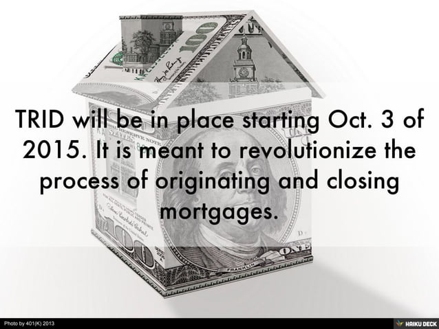 TRID: Disclosure Requirement | PPT