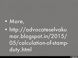 CALCULATION OF STAMP DUTY | PDF