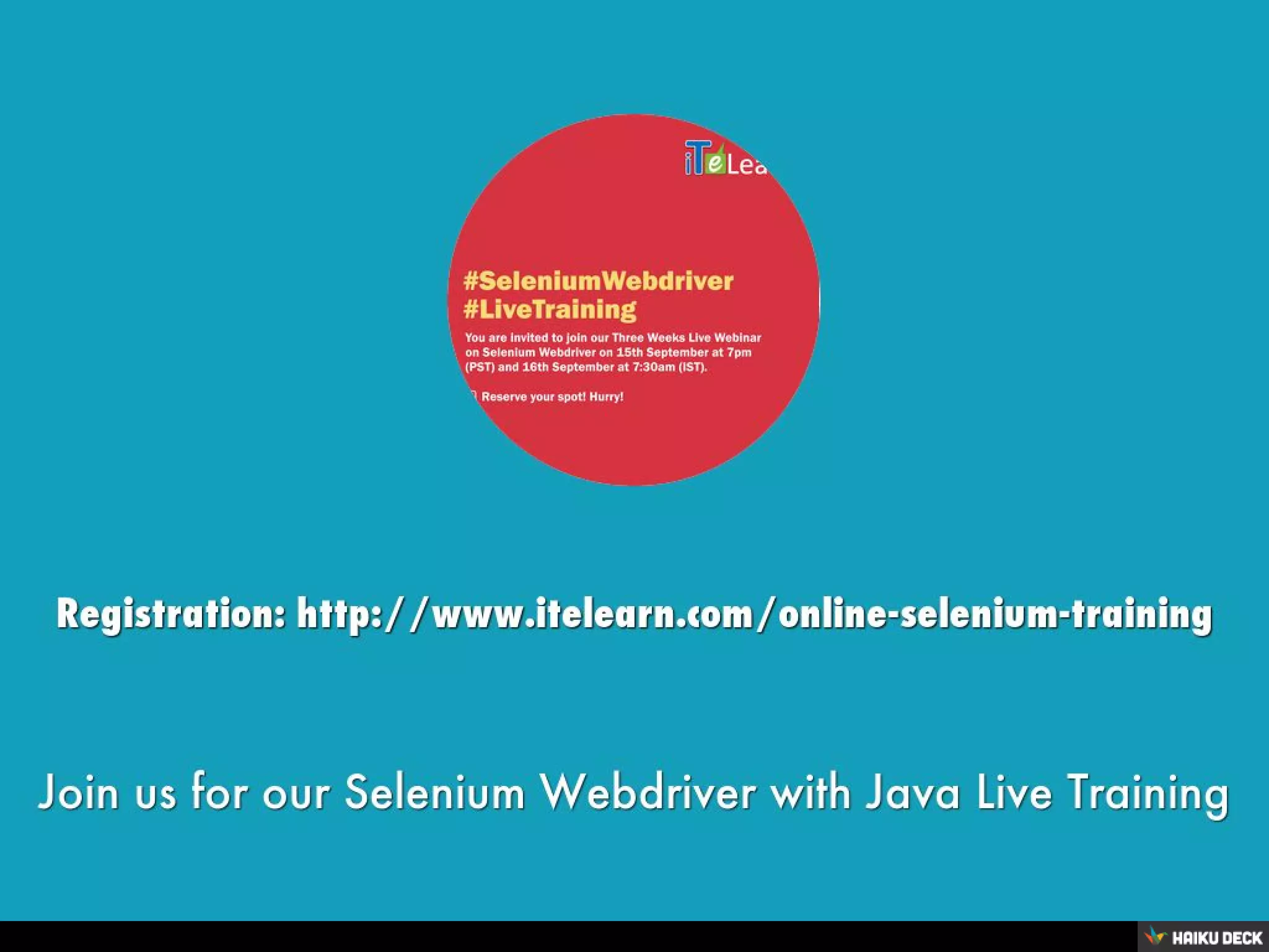 Selenium Webdriver Live Training | PDF