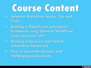 Selenium Webdriver Live Training | PDF