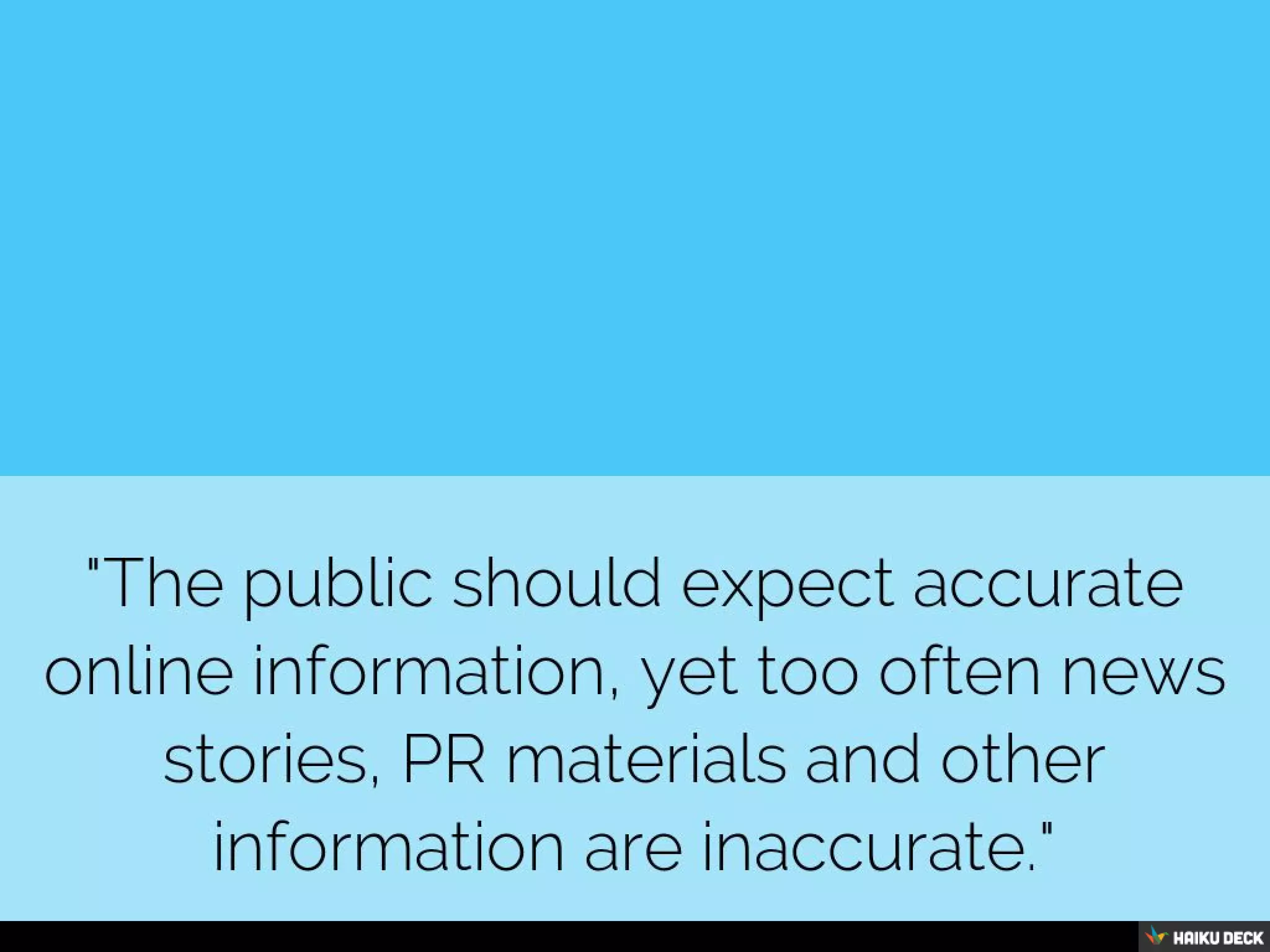 The Ethics of Social Media Accuracy | PPT