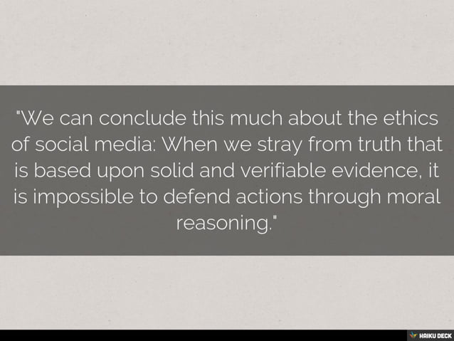 The Ethics of Social Media Accuracy | PPT