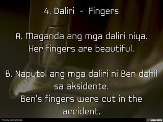 Tagalog Vocabulary Set 1 "Alamat ng mga Daliri" | PDF