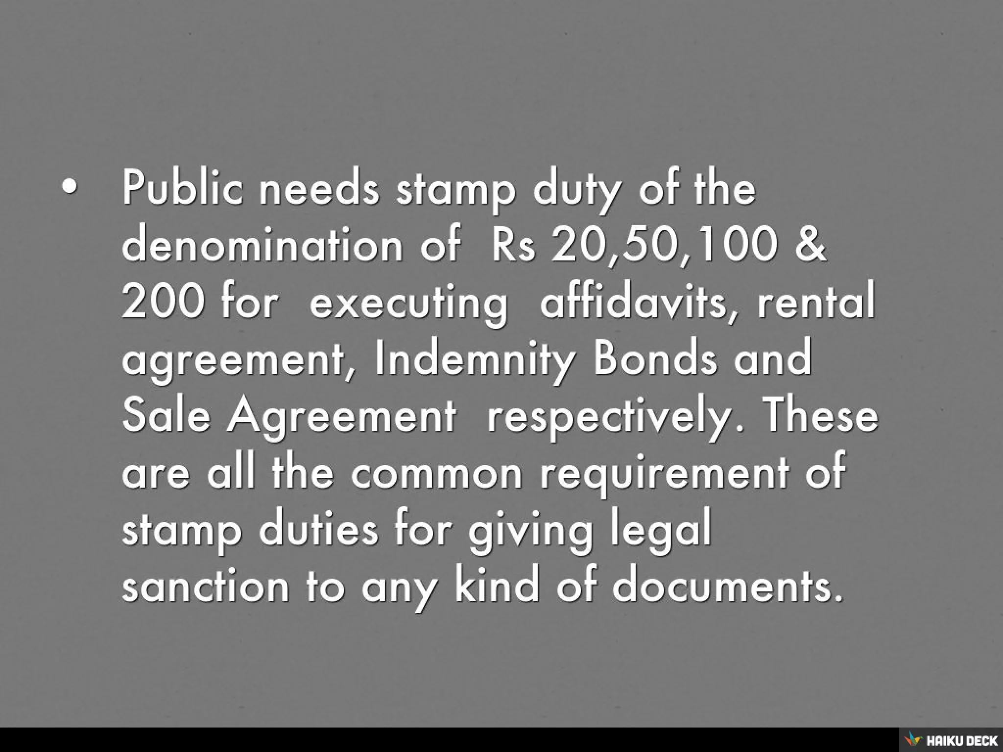 FRANKING OF STAMP PAPERS | PPT