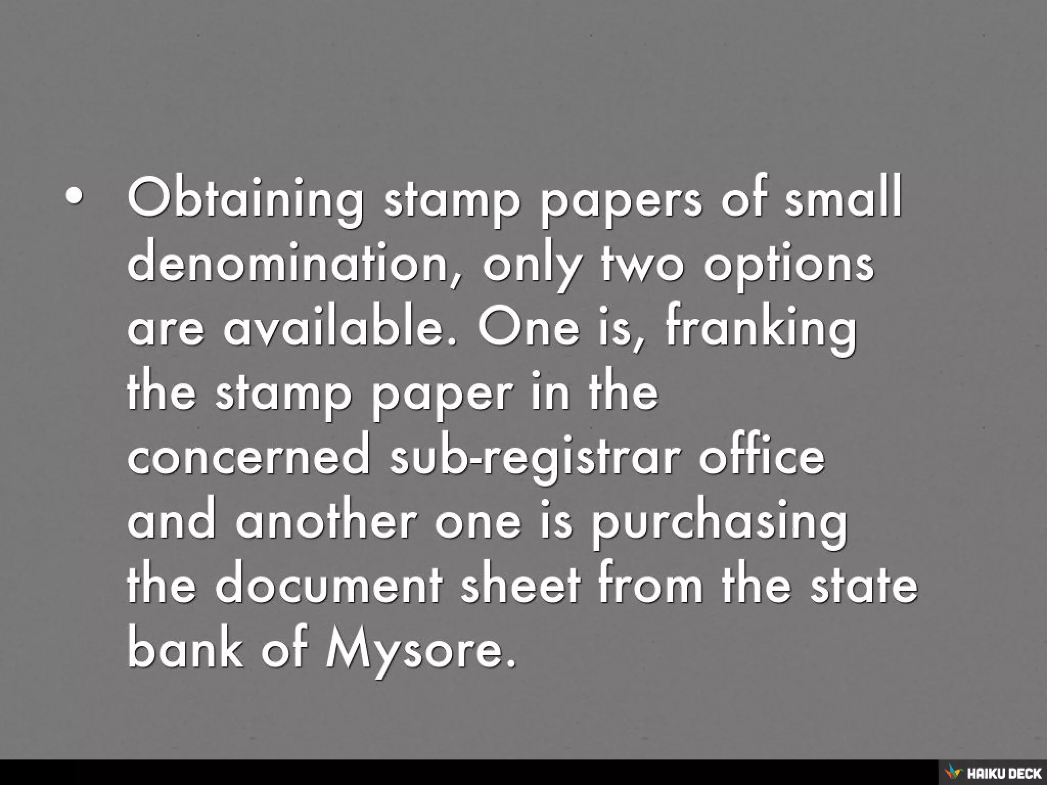 FRANKING OF STAMP PAPERS | PPT