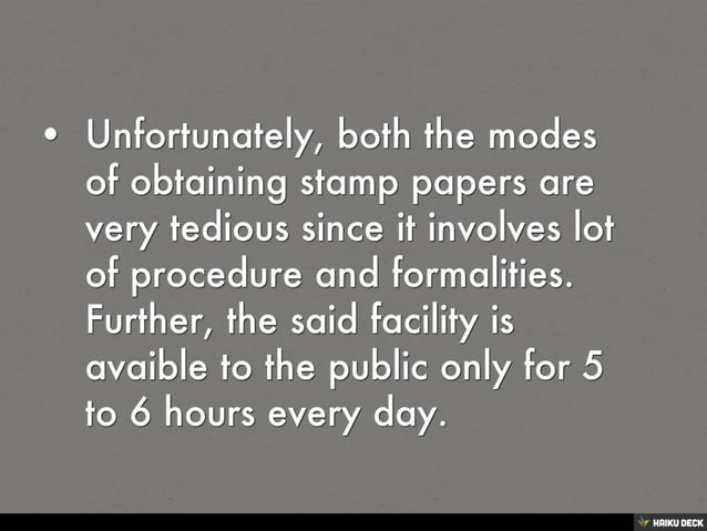 FRANKING OF STAMP PAPERS | PPT