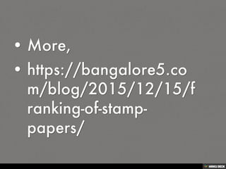 FRANKING OF STAMP PAPERS | PPT