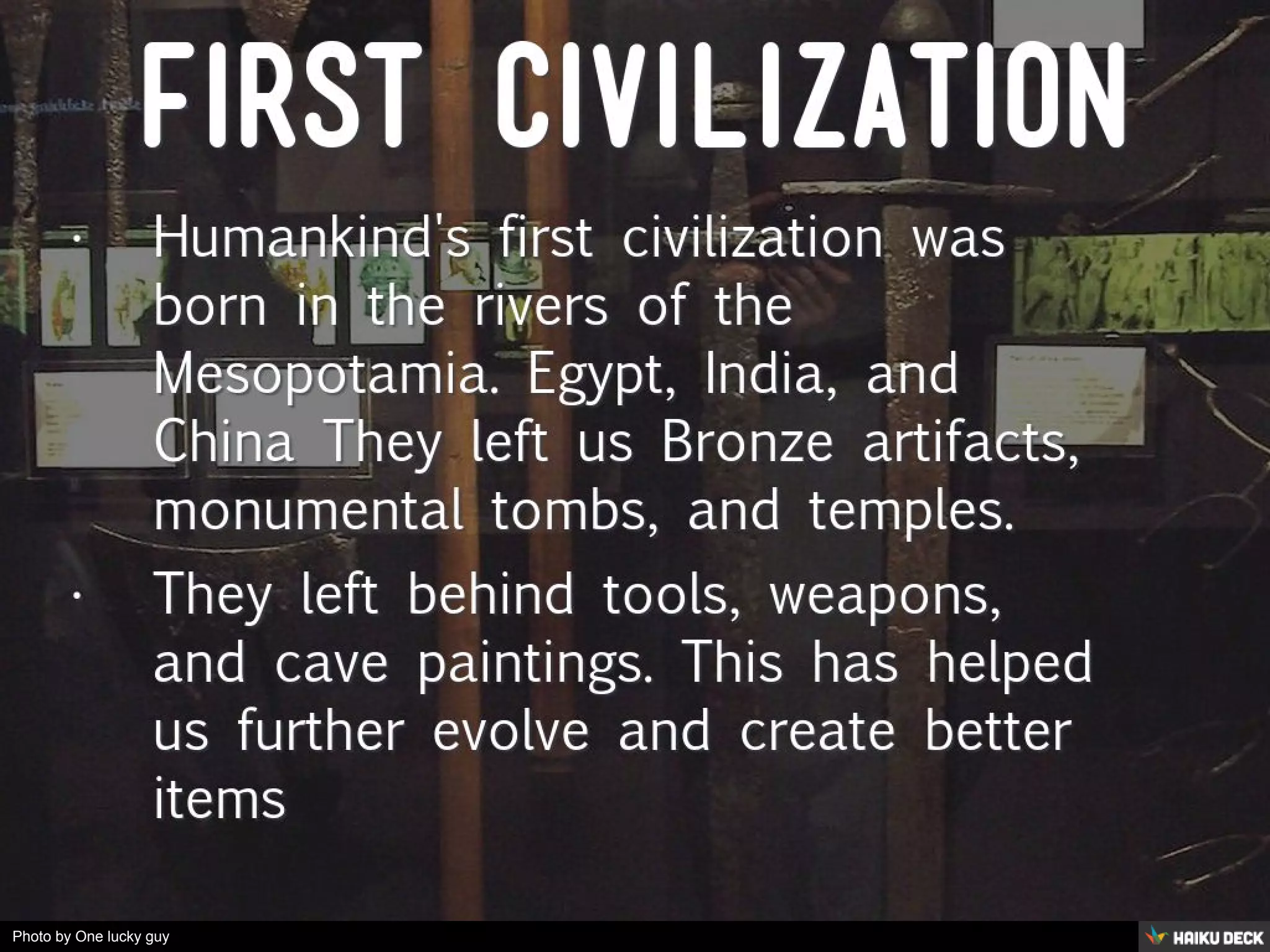 Humankind's First landmark | PDF