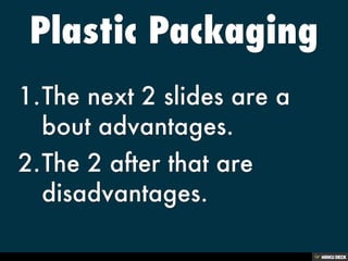 Plastic Packaging | PDF