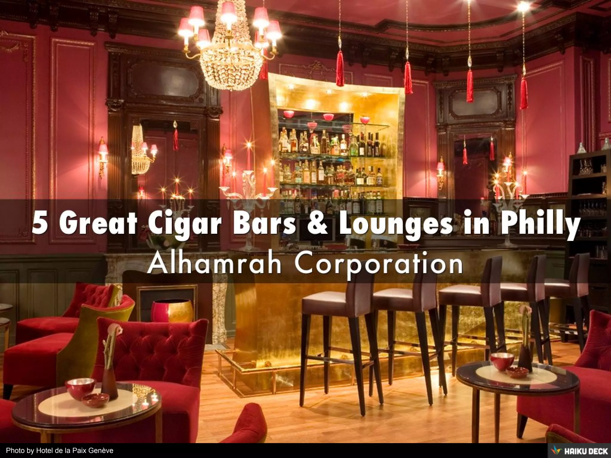 5 Great Cigar Bars & Lounges in Philly | PDF