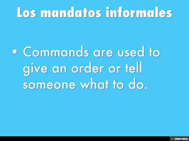Los mandatos informales | PDF