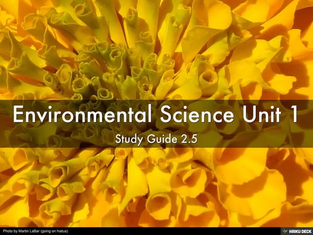 Environmental Science Unit 1 | PPT