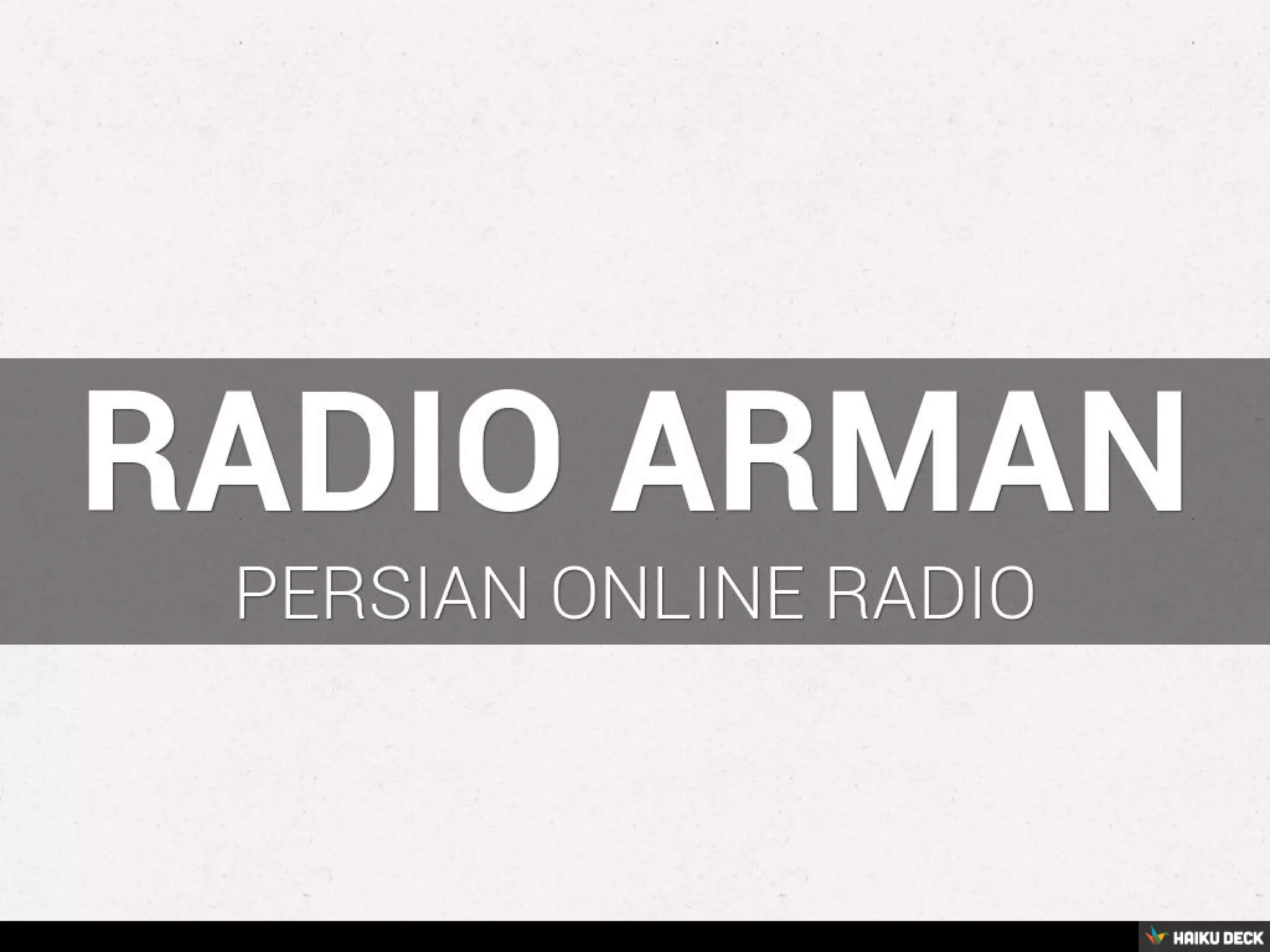 RADIO ARMAN | PPT