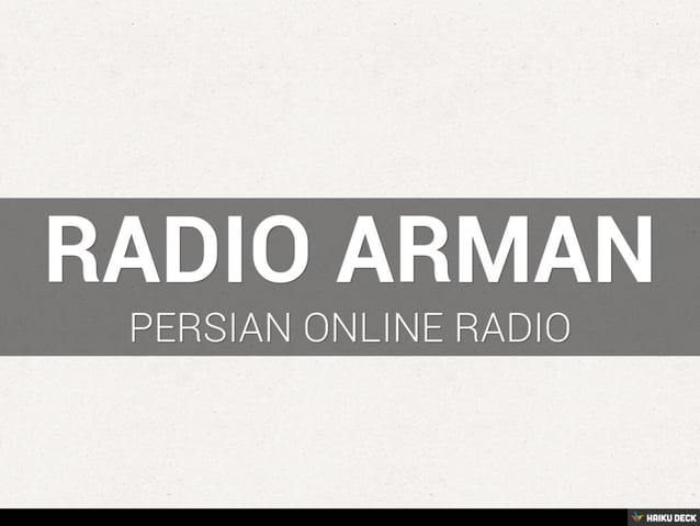 RADIO ARMAN | PPT