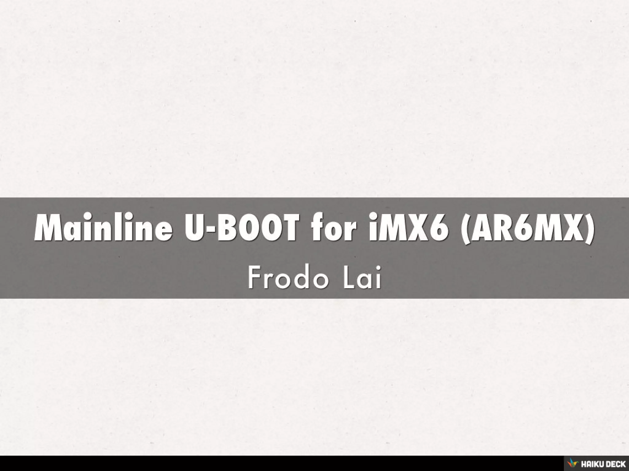 Mainline U-BOOT for iMX6 (AR6MX) | PDF