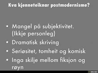 Postmodernisme | PPT