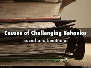 Causes of Challenging Behavior | PPT