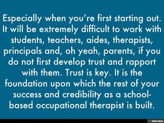 5 Tips for New School-Based Occupational Therapists | PDF