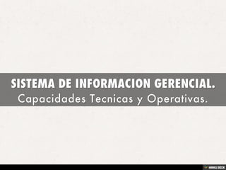 SISTEMA DE INFORMACION GERENCIAL. | PDF