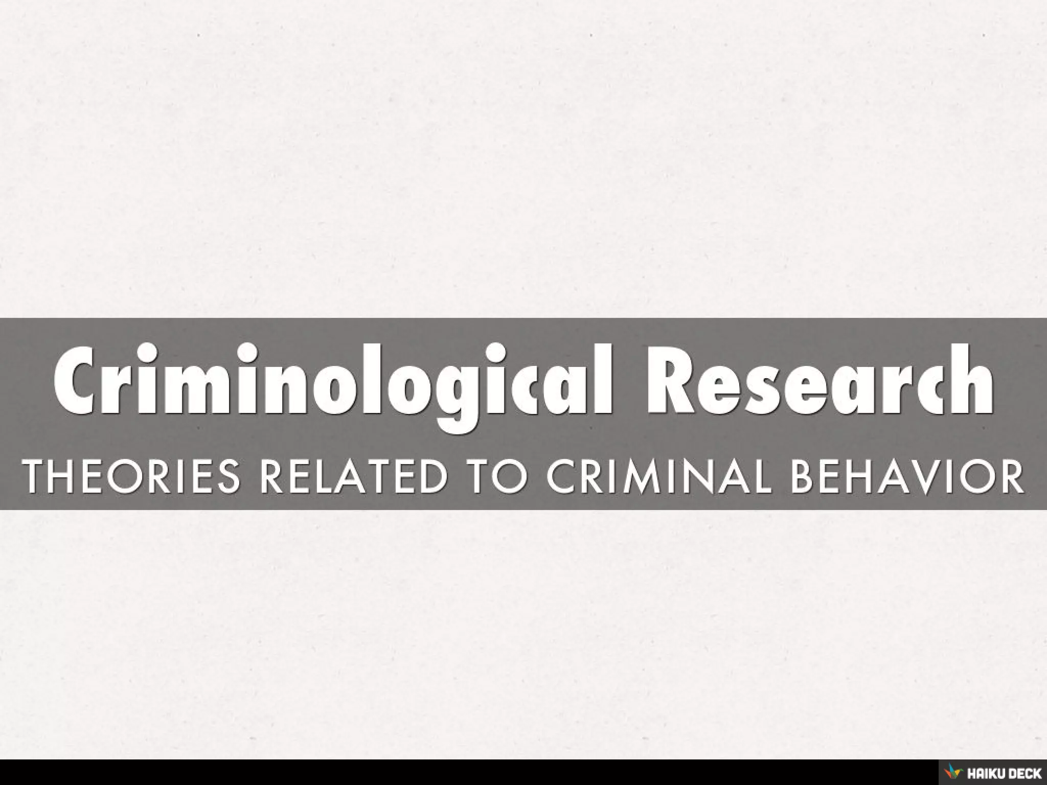 Criminological Research | PDF