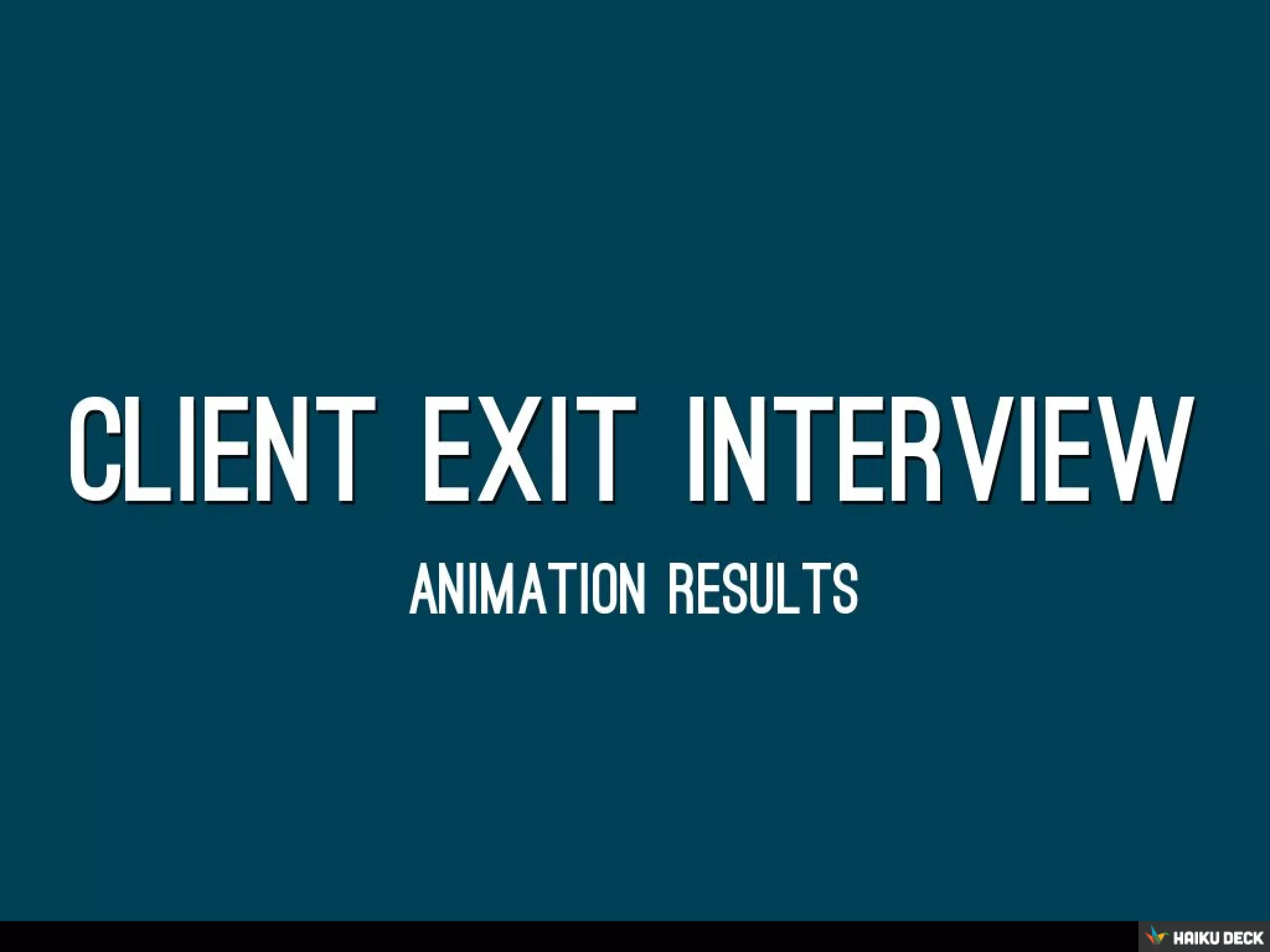 Client Exit Interview | PDF