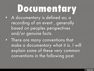 Documentary Conventions | PDF