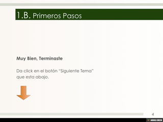 1.B. Primeros Pasos | PDF