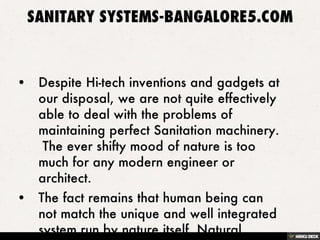 SANITARY SYSTEMS | PDF