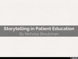 Storytelling in Patient Education | PDF