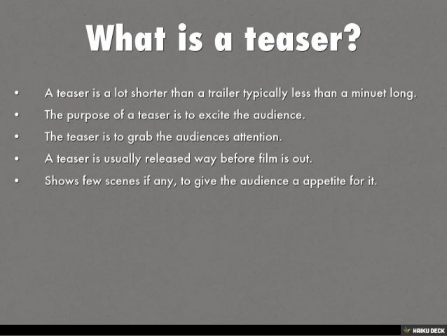 What Is The Difference Between A Teaser Trailer
