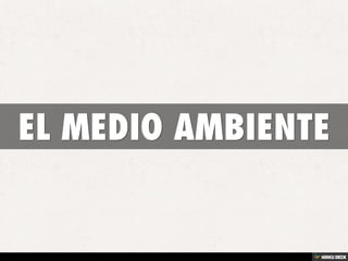 EL MEDIO AMBIENTE | PPT