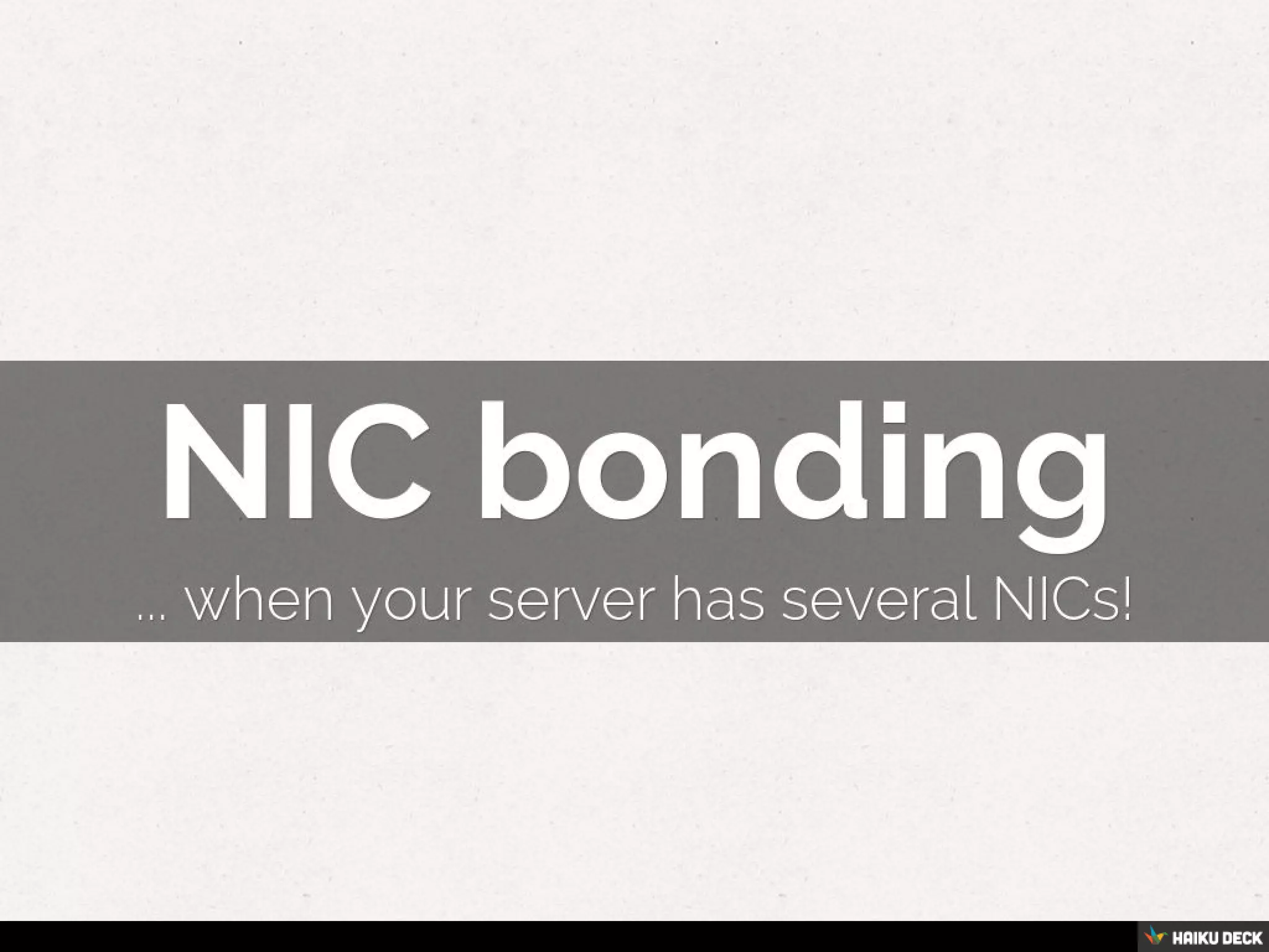 NIC bonding | PPT