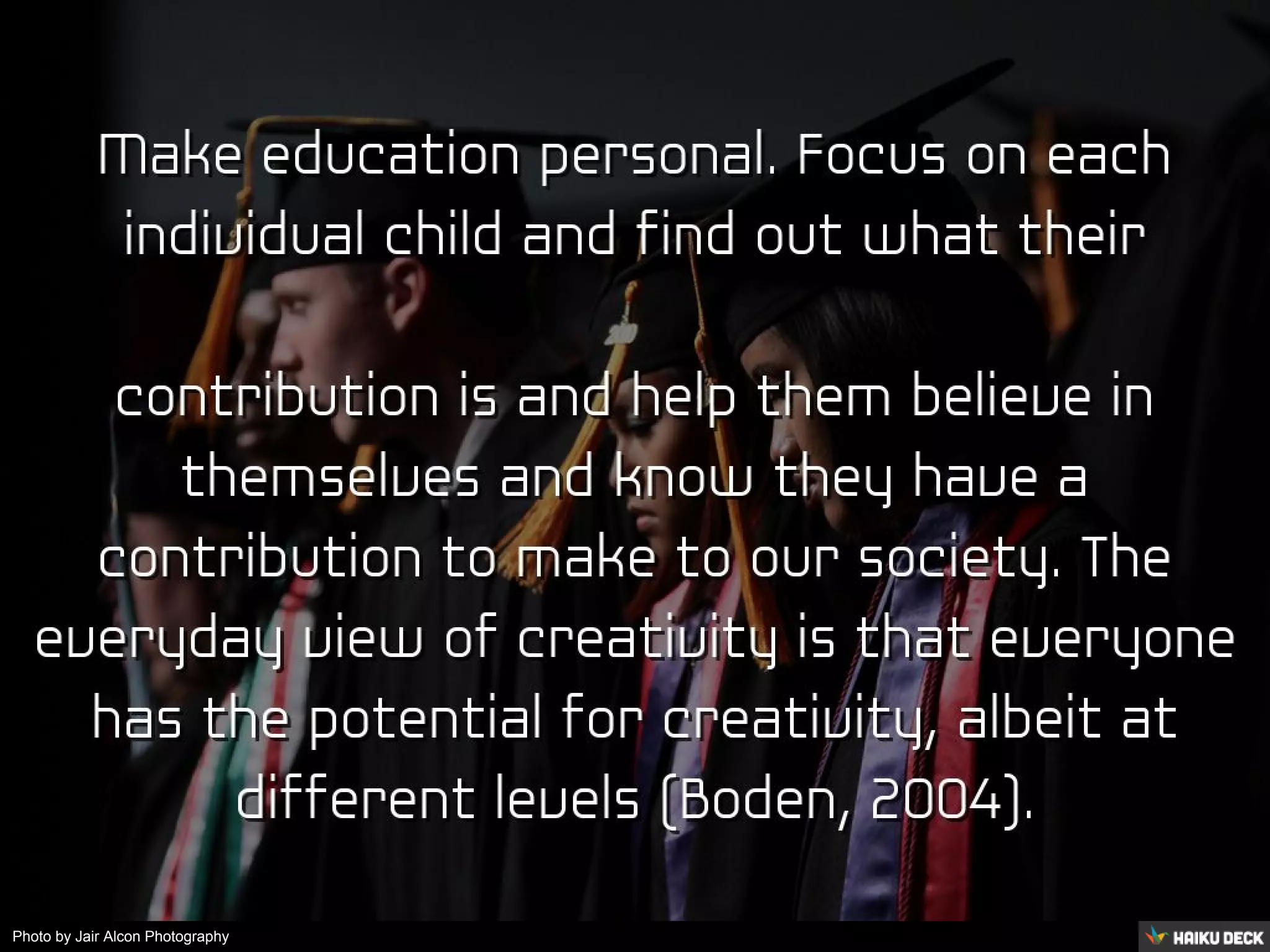 THE VALUE OF CREATIVITY IN A GLOBAL SOCIETY | PPT