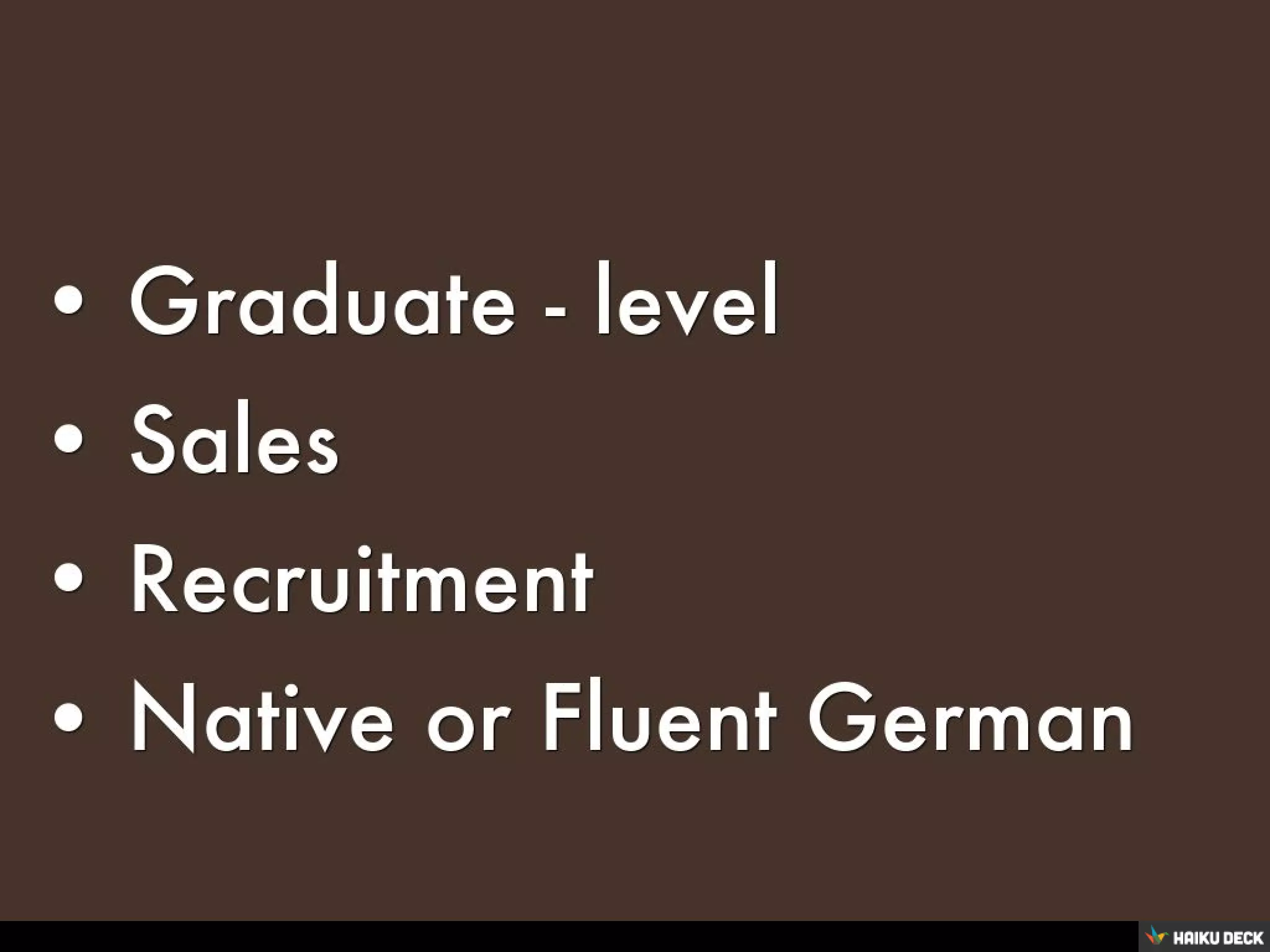 German Recruitment Jobs | PDF