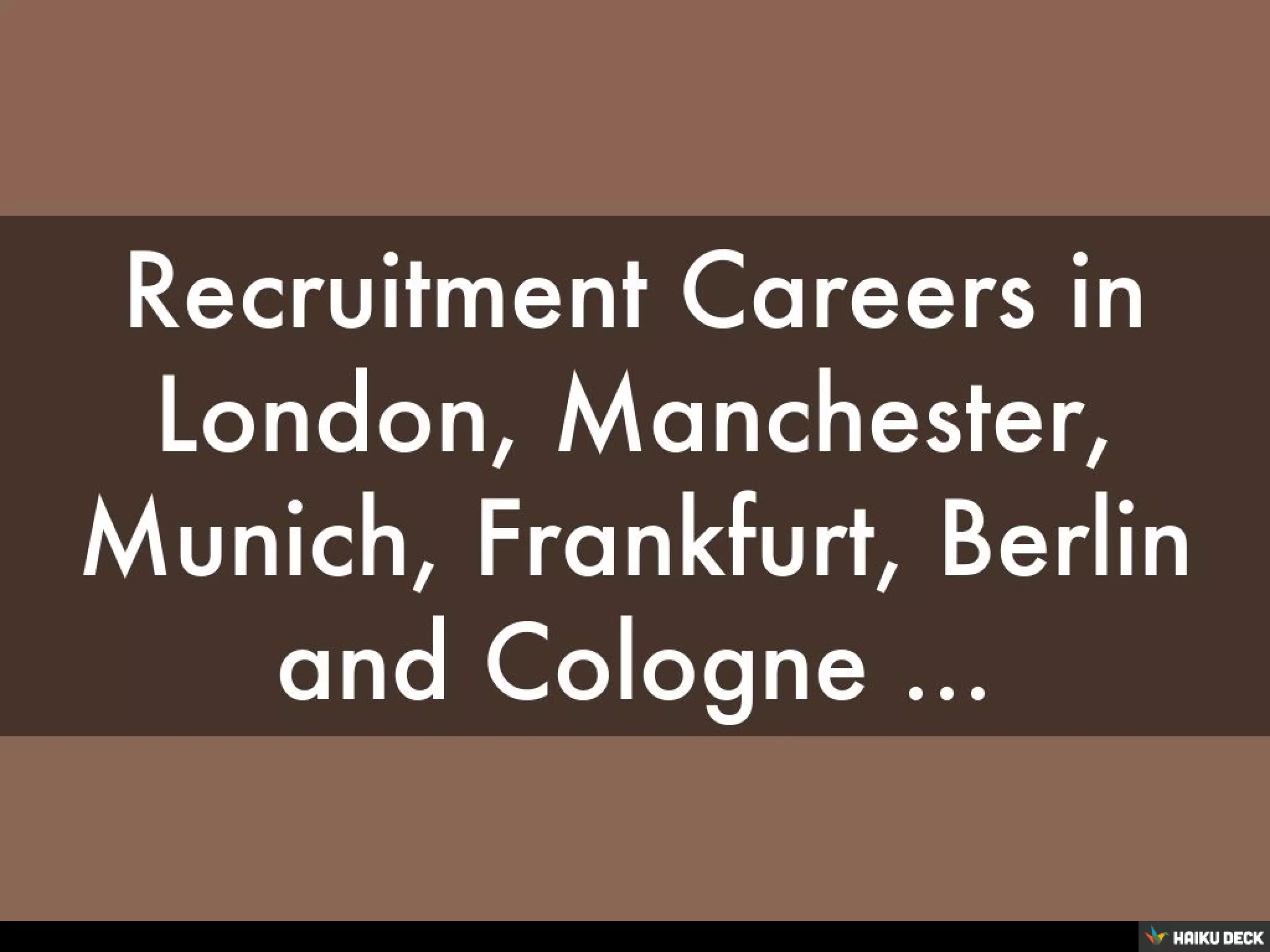 German Recruitment Jobs | PDF
