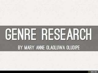 Genre Research | PDF