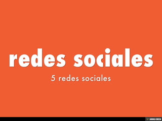 redes sociales | PPT