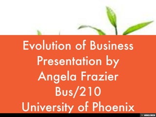 Evolution of Business | PPT