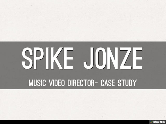 Spike jonze | PPT