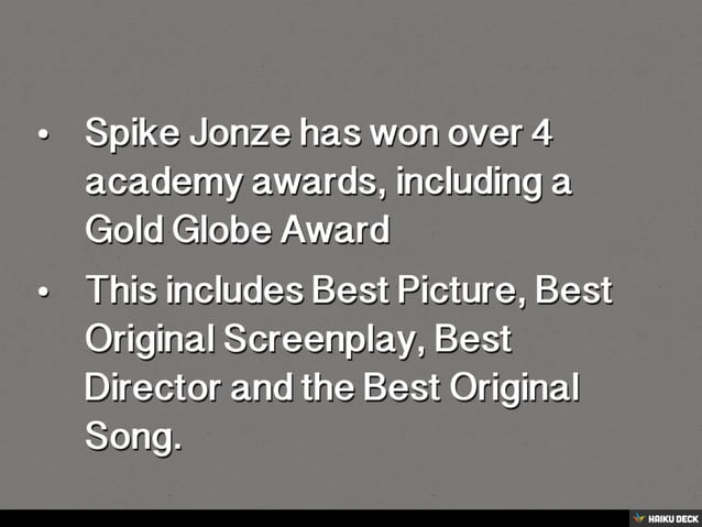 Spike jonze | PPT
