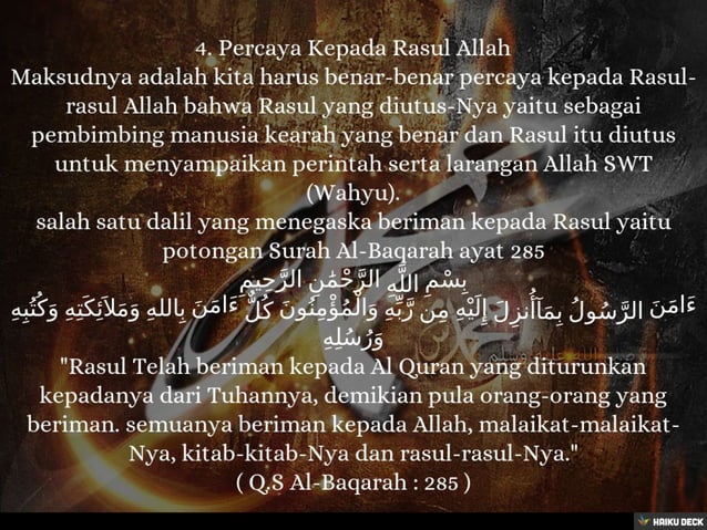 RUKUN IMAN Oleh DWI PANJI AS'ARI 11311102087 | PDF