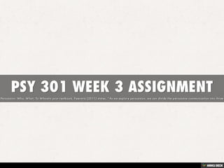 PSY 301 WEEK 3 ASSIGNMENT | PDF | Poetry | Books and Literature