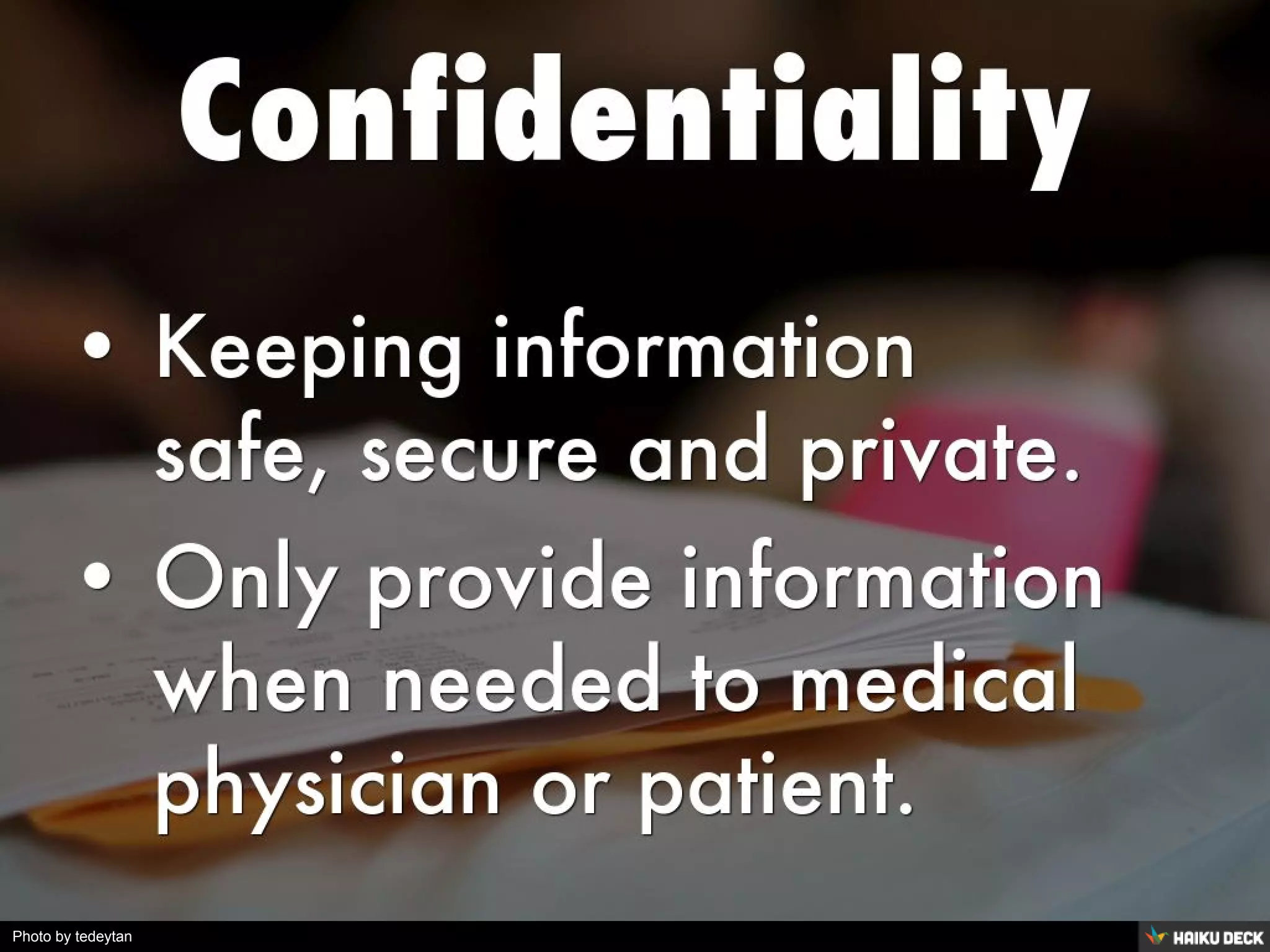 Patient Confidentiality | PPT