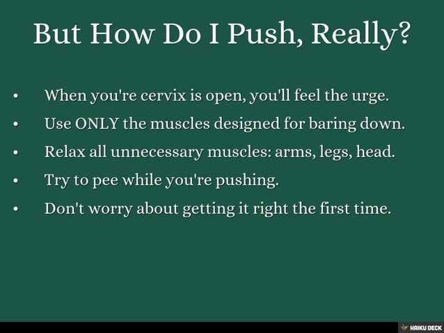 Baby Birth Pushing | PPT