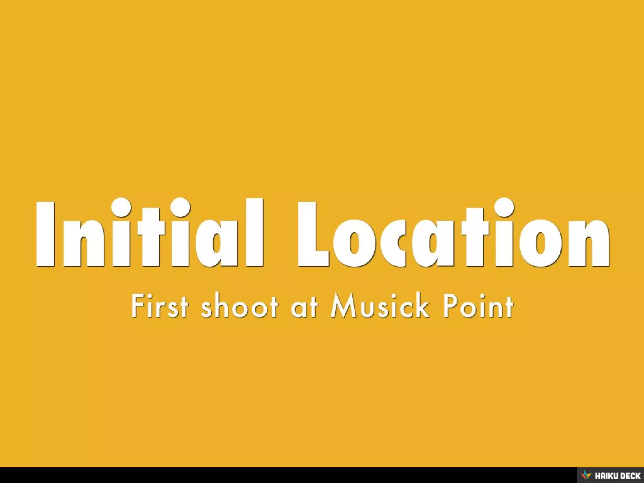Initial Location | PPT