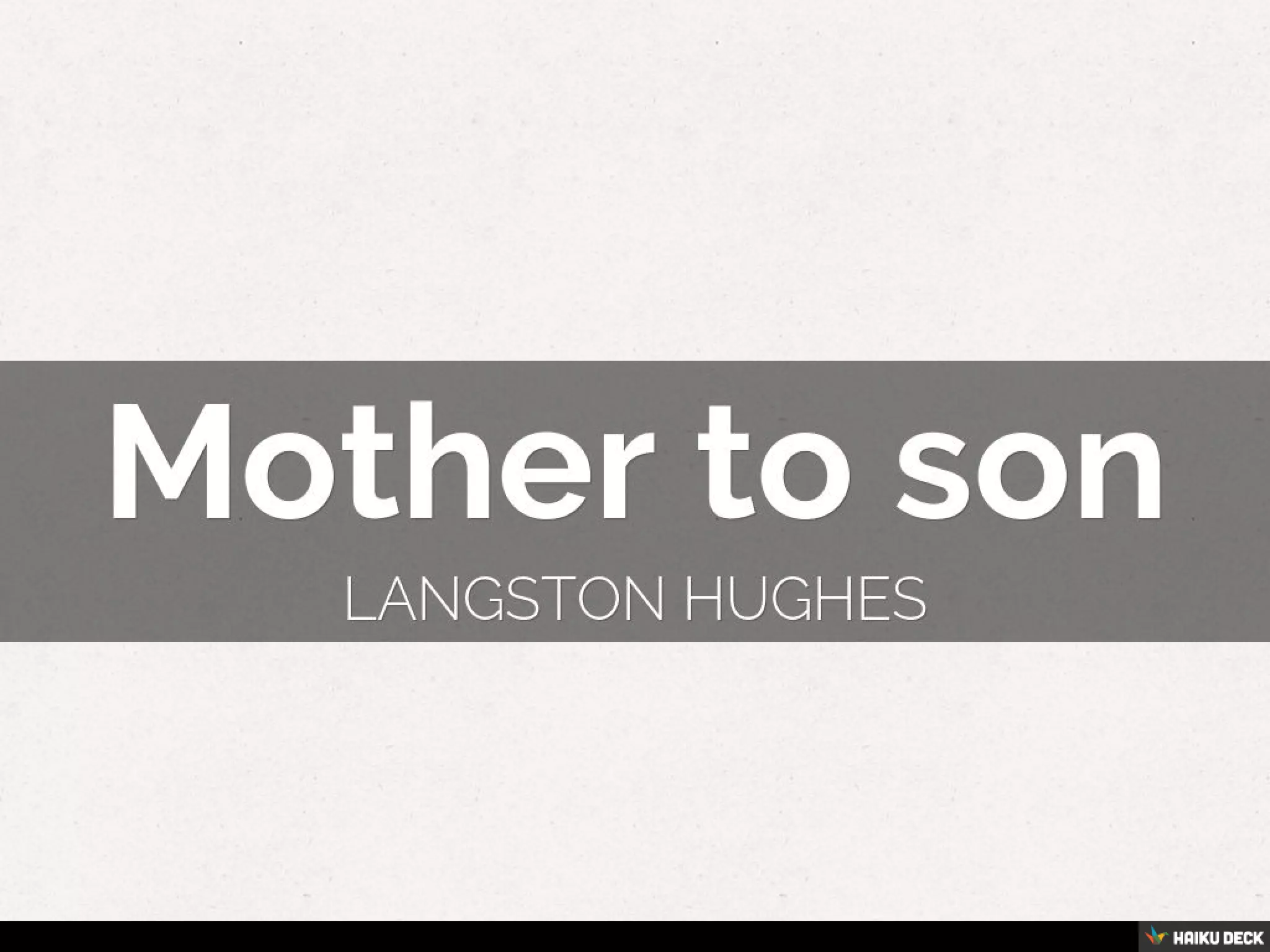 Mother to son | PDF