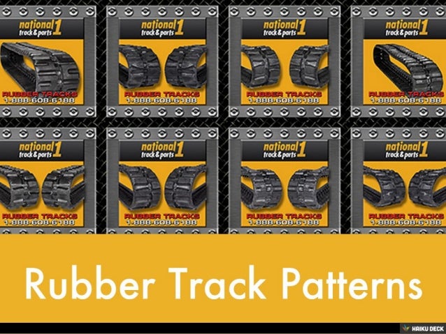 Rubber track patterns for excavators and skid steers