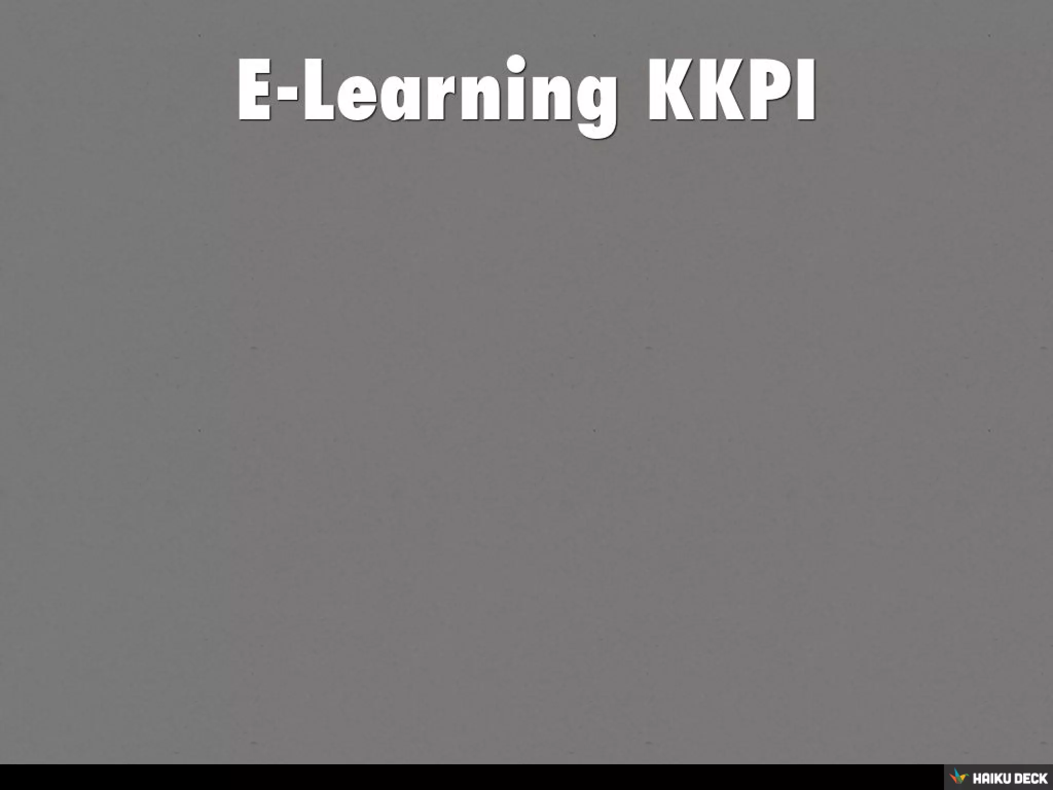 E-Learning KKPI | PDF