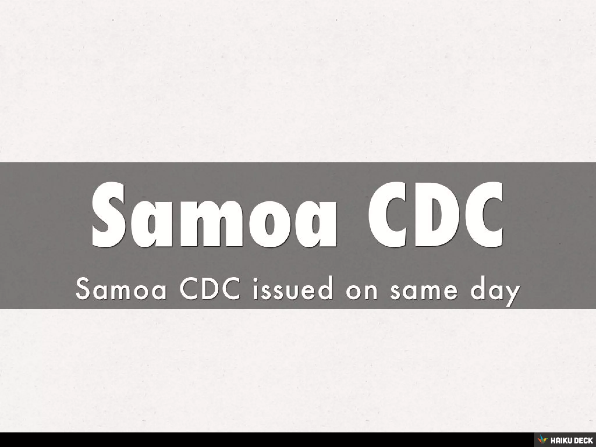 SAMOA CDC COC | PDF
